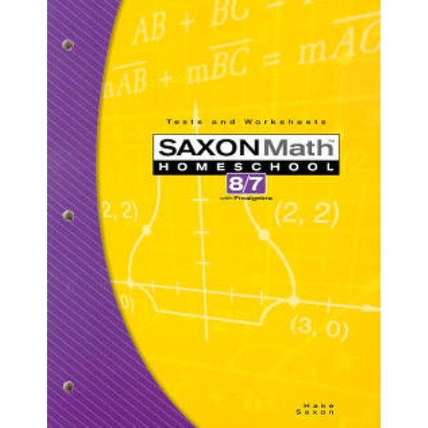 Saxon Math 8/7 Homeschool Tests and Worksheets | Veritas Press